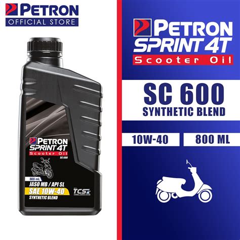 Petron Sprint 4T SC 600 Scooter Oil Synthetic Blend SAE 10W 40 800ml