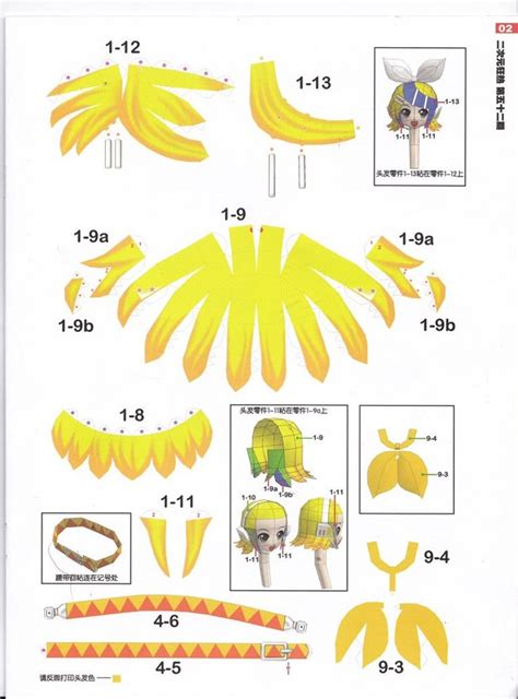 Kagamine Rin Papercraft Pt2 Paper Doll Printable Templates Paper