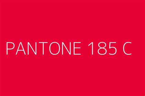 Pantone 185 C Color Hex Code