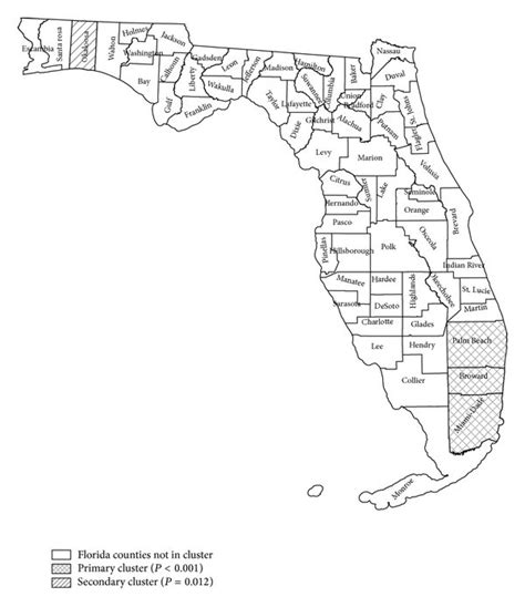 Satscan Purely Spatial Poisson Analysis For Clustering Using County Download Scientific Diagram