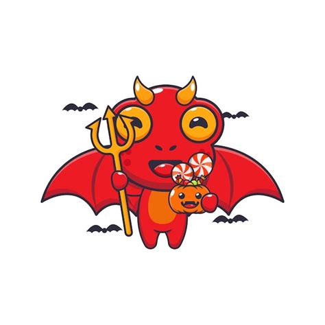 Premium Vector Devil Frog In Halloween Day