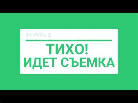 Тихо! Идет съемка! КиноЛяпы)) - YouTube