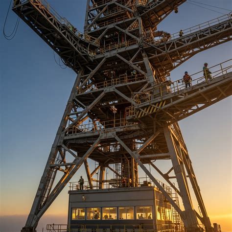 Free Towering Launch Structure Photo Launch Tower Sunset Download