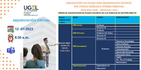 ADJUDICACIÓN VIRTUAL PROCESO DE REASIGNACIÓN DOCENTE POR UNIDAD