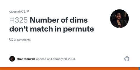 Number Of Dims Dont Match In Permute · Issue 325 · Openaiclip · Github