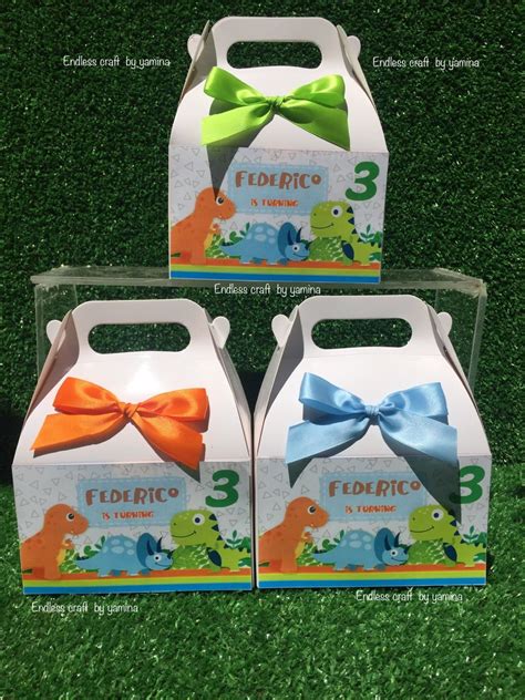 Dino Party Dinosaur Birthday Party Treat Boxes Favor Boxes Origami