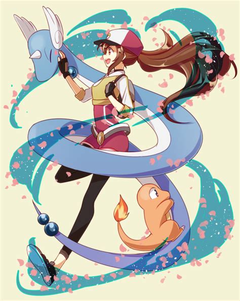 Charmander Female Protagonist And Dragonair Pokemon And 1 More