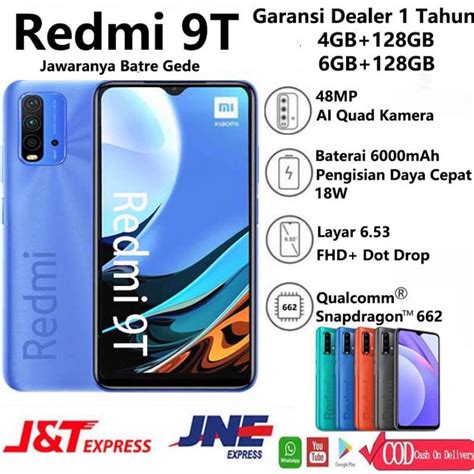 Jual Baru Hp Xiaomi Redmi T Ram Gb Gb Inches Battery Mah Snapdragon