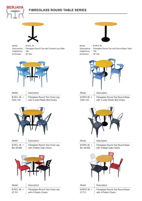 Fibreglass Round Table Series B Rps Berjaya Steel Railings Sdn Bhd