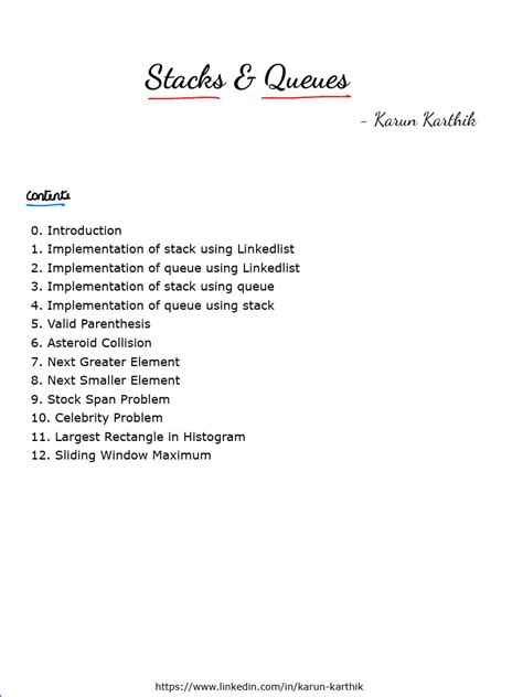 Stacks And Queues Notes Animated Pdf