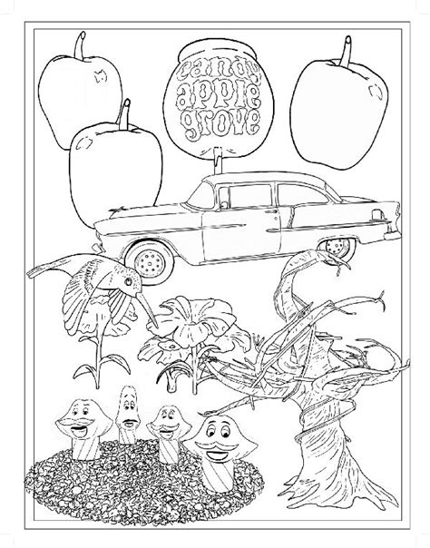 Candy Apple Coloring Pages