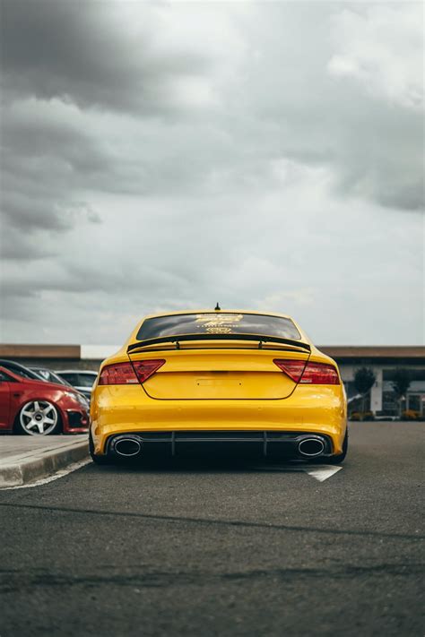 Yellow Audi Rear View · Free Photo From Chappie Images On Fonwall