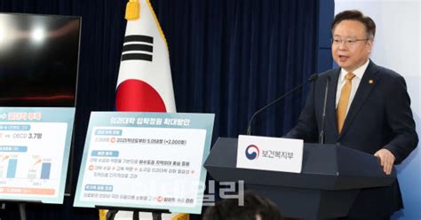 포토 조규홍 보건복지부 장관 의과대학 입학정원 확대 발표