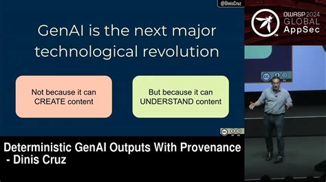 deterministic genai outputs with provenance dinis cruz youtube