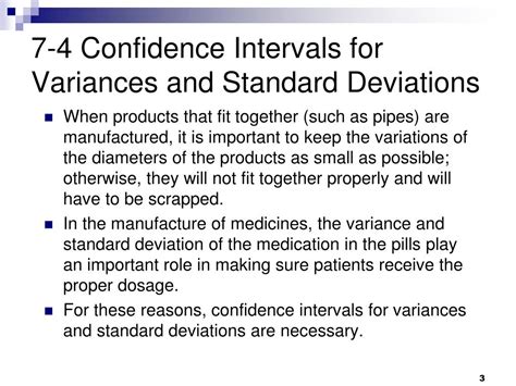 Ppt 7 4 Confidence Intervals For Variance And Standard Deviation Powerpoint Presentation Id
