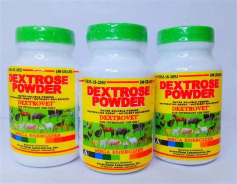 Vet Support 100g 3bottles Dextrose Powder Dextrovet Water Soluble