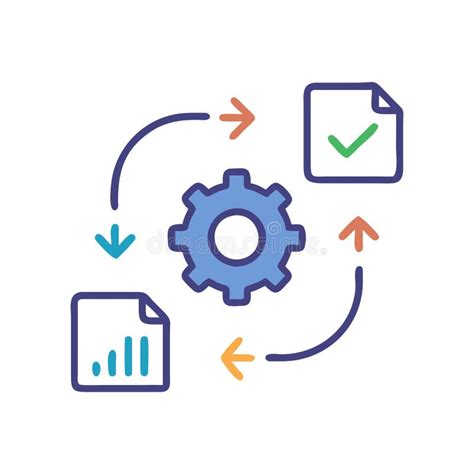 Key Business Process Improvement Icon Stock Vector Illustration Of