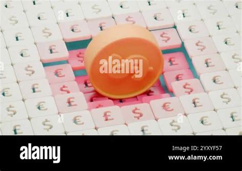 D Looped Animation Of A Rolling Coin With A Dollar Symbol On A Tiled