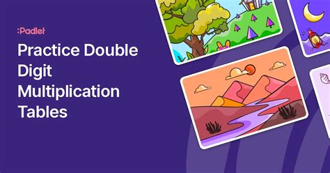 Practice Double Digit Multiplication Tables