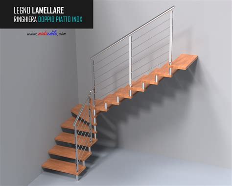 Preventivo Scala Senza Struttura Con Pedate In Legno A Sbalzo E Alzata Aperta