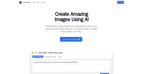 DiffusionBee Art Explore 10 000 AI Tools Explore Best Alternatives