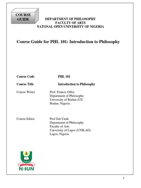 Phl 101 Introduction To Philosophy Pdf Knowledge Skepticism