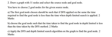 Solved 2 Draw A Graph With 11 Nodes And Select The Source