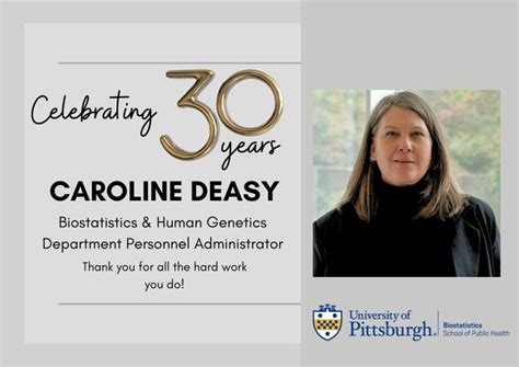 Pitt Biostatistics And Health Data Science On Linkedin We Are Celebrating Caroline Deasy Our