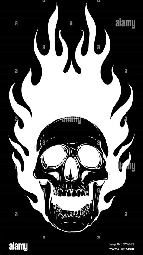 Animated Flaming Skull