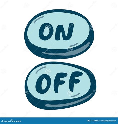 On And Off Toggle Switch Buttons With Lettering Modern Devices User