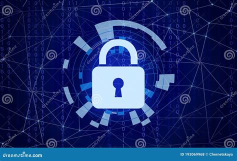 Padlock Illustration As Symbol Of Cyber Security On Background With