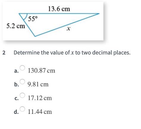 2 Determine The Value Of X To Two Decimal StudyX