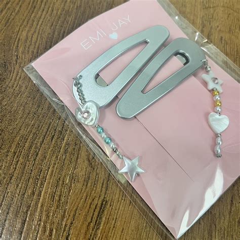 Emi Jay Snap Clip Set In Mother Of Pearl New Still Depop