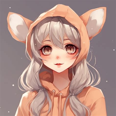 Premium Photo Close Up Of Cute Kawai Anime Girl Illustration