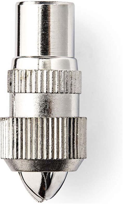 Nedis IEC Coax Connector Recht Male Vernikkeld 75 Ohm