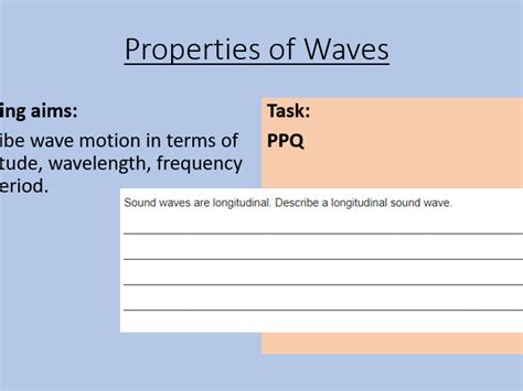 AQA P Properties Of Waves Teaching Resources