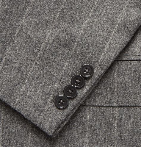 Ralph Lauren Purple Label Grey Gregory Double Breasted Pinstriped