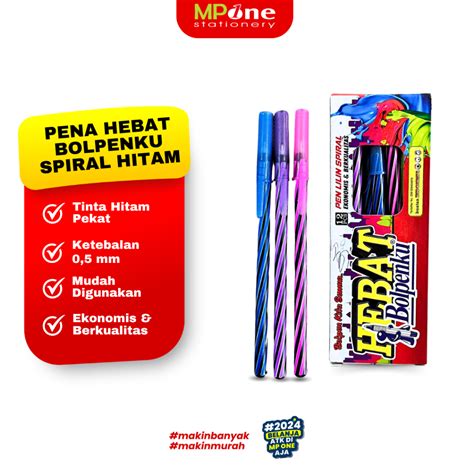 Lilin 1 Box Ballpoint Pen Black Spiral Pen 0 5mm Black Ink Wax Pen