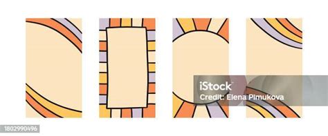 히피 스타일의 그루비한 사이키델릭 프레임 사이키델릭 복고풍 테두리 펑키 텍스트 상자 배경입니다 팝 빈티지 그루비 사각형 프레임입니다 벡터 일러스트 레이 션입니다 소셜 미디어