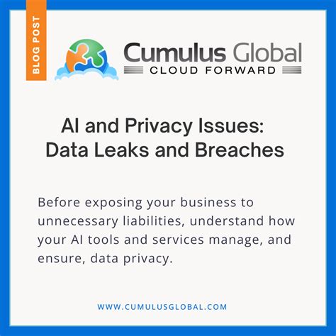 Ai And Privacy Issues Data Leaks And Breaches Cumulus Global