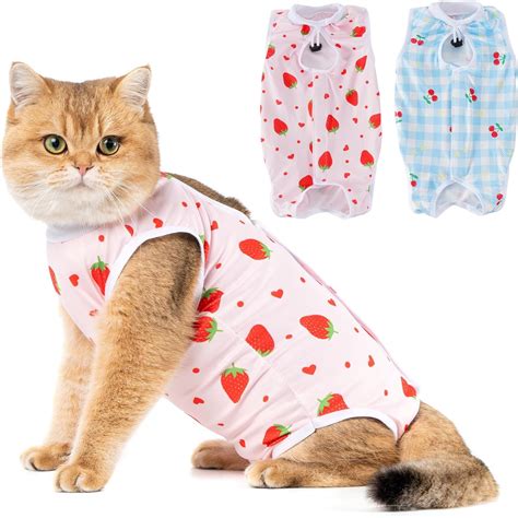 Avont 2 Pack Cat Recovery Suit Kitten Onesie For Cats