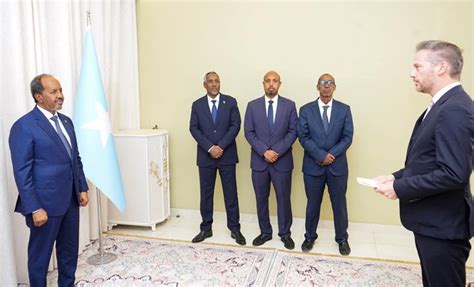 President Mohamud Receives Credentials From Newly Appointed Ambassadors