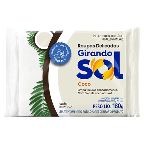 Sabão Barra Coco Girando Sol Flow Pack 180g Giassi Giassi Supermercados