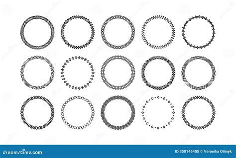Circular Border With Crown Branch With Lobster And Label Stock Illustration