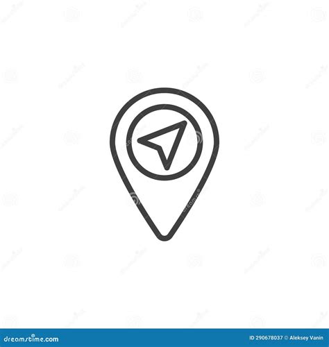 map marker line icon stock illustration illustration of point 290678037