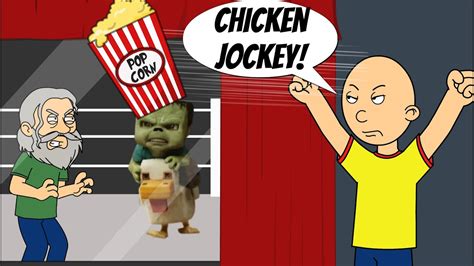 Caillou Misbehaves To See The Minecraft Moviegrounded Youtube