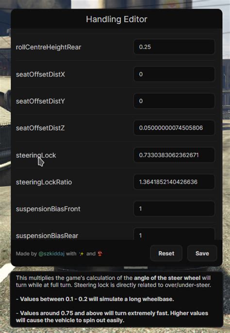 GitHub Hasitotabla Altv Handling Editor An In Game Handling Editor Made For Alt V