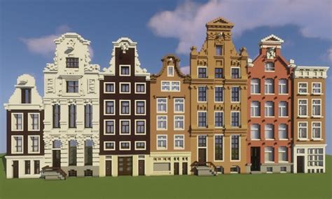 Dutch Amsterdam Canal Buildings Minecraft Map