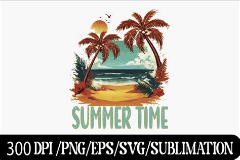 Vintage Summer Time Png Sublimation Graphic By Mamtaj019838 · Creative