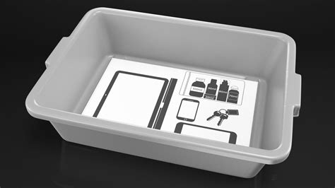 Airport Security Check Tray 3d Model 16 Obj Lxo Ma Max Fbx C4d